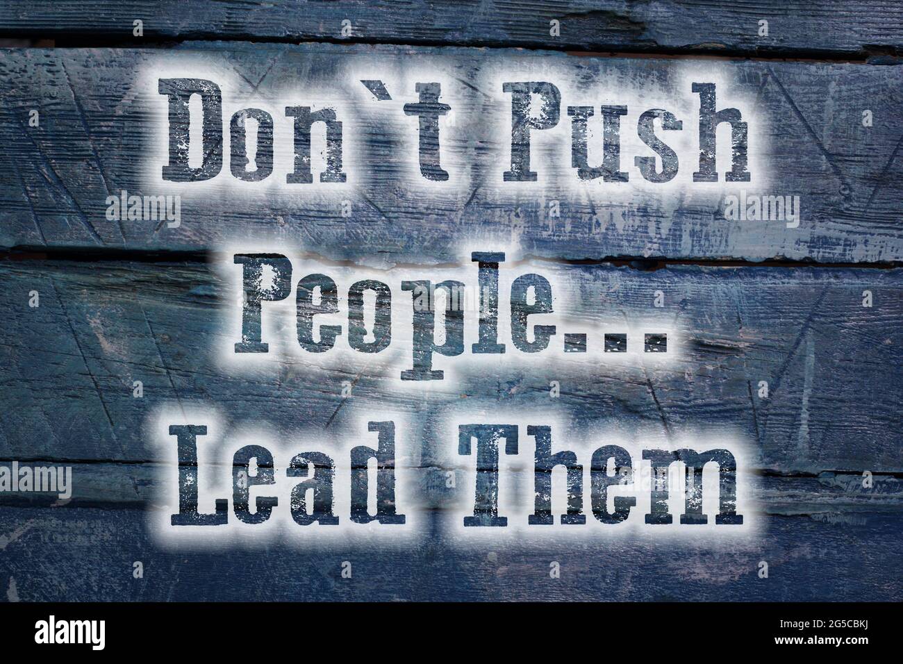 Dont push people lead hi-res stock photography and images - Alamy