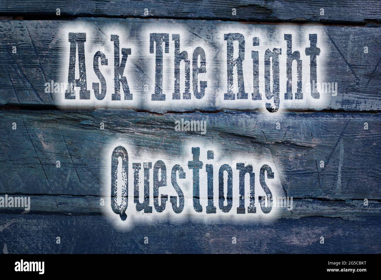 Ask The Right Questions Concept text on background Stock Photo - Alamy
