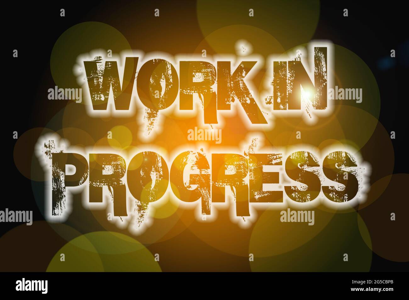 Work In Progress Concept text on background Stock Photo - Alamy