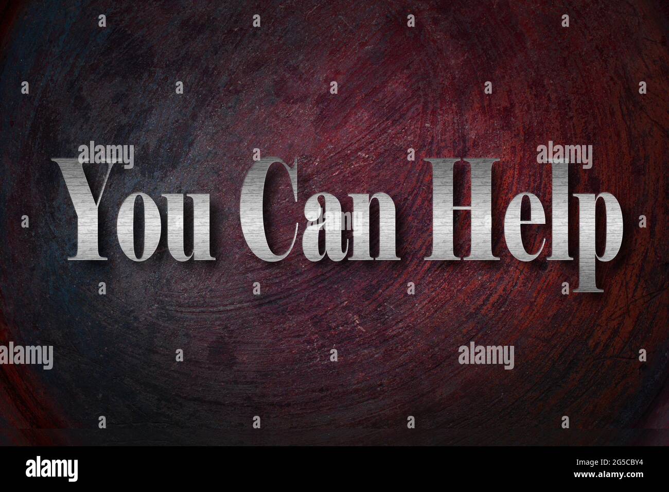 You Can Help text on Background Stock Photo - Alamy