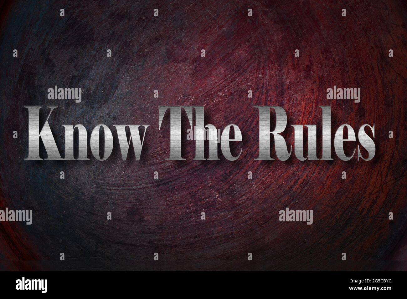 Know The Rules text on background Stock Photo - Alamy