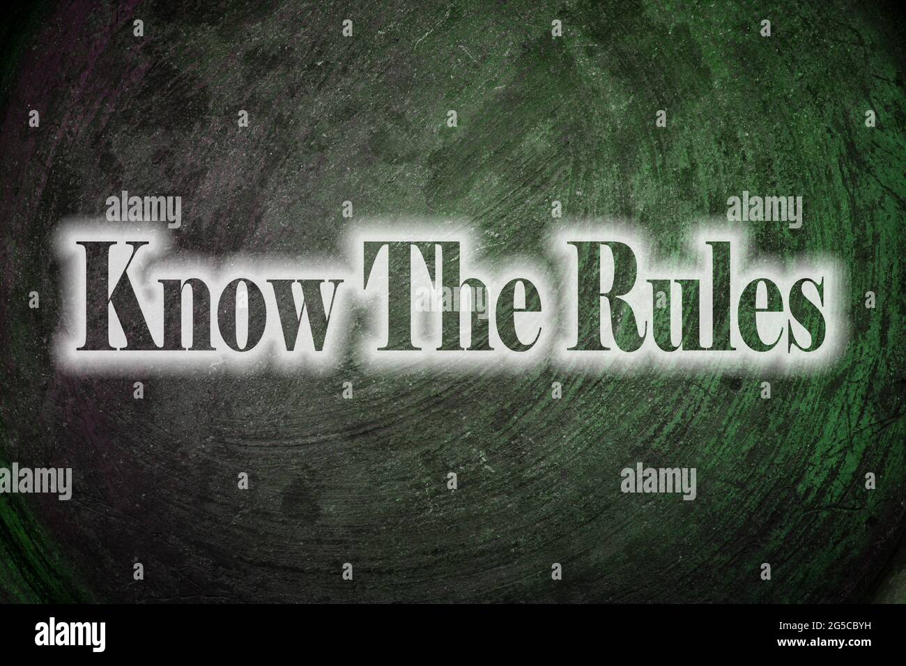 Know The Rules text on background Stock Photo - Alamy