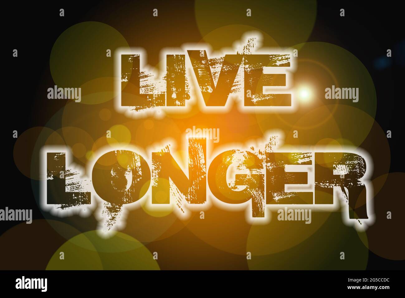 Live Longer Concept text on background Stock Photo - Alamy