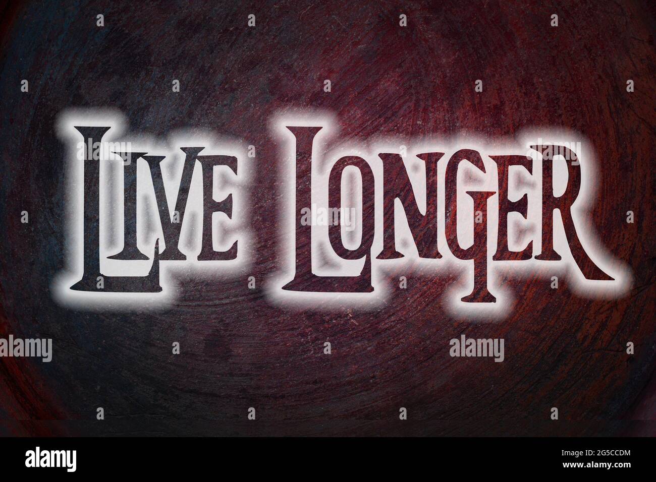 Live Longer Concept text on background Stock Photo - Alamy