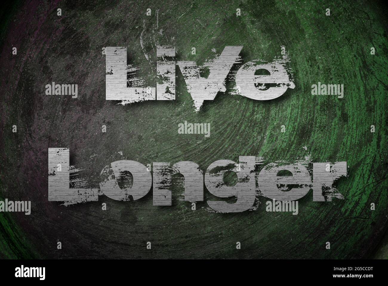 Live Longer Concept text on background Stock Photo - Alamy