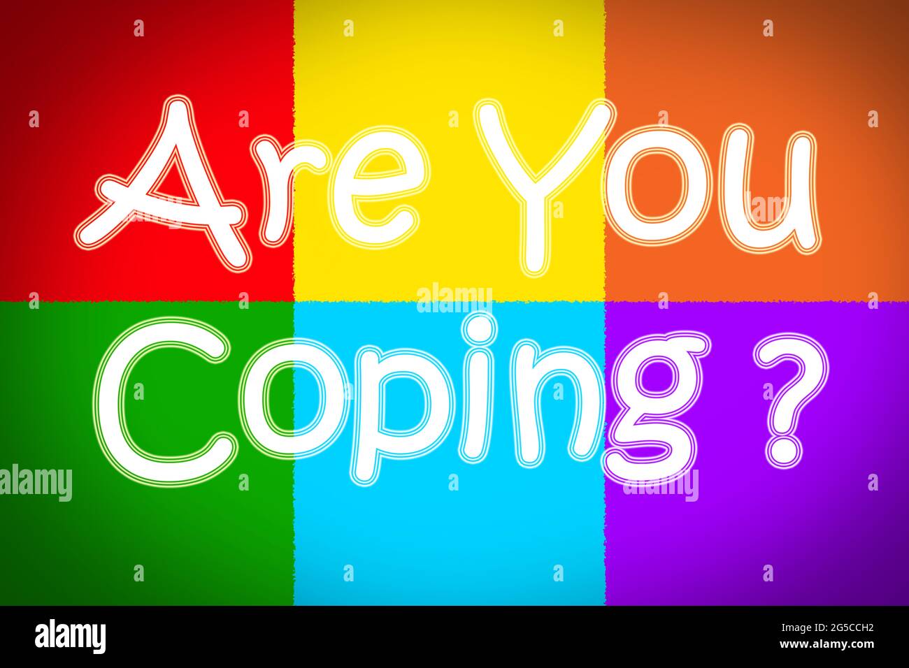 Are You Coping Concept text on background Stock Photo - Alamy