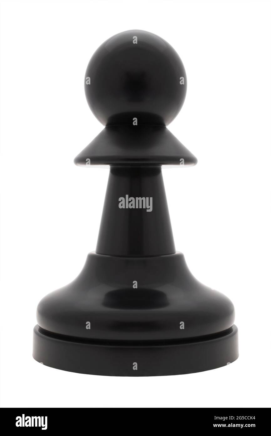 Black pawn on white background Stock Photo - Alamy