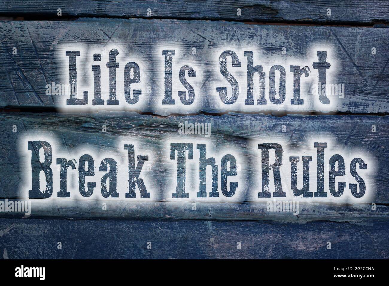 Life Is Short Break The Rules Concept text on background Stock Photo ...