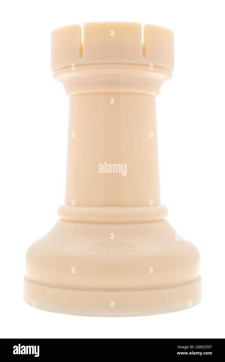 White rook on white background Stock Photo - Alamy