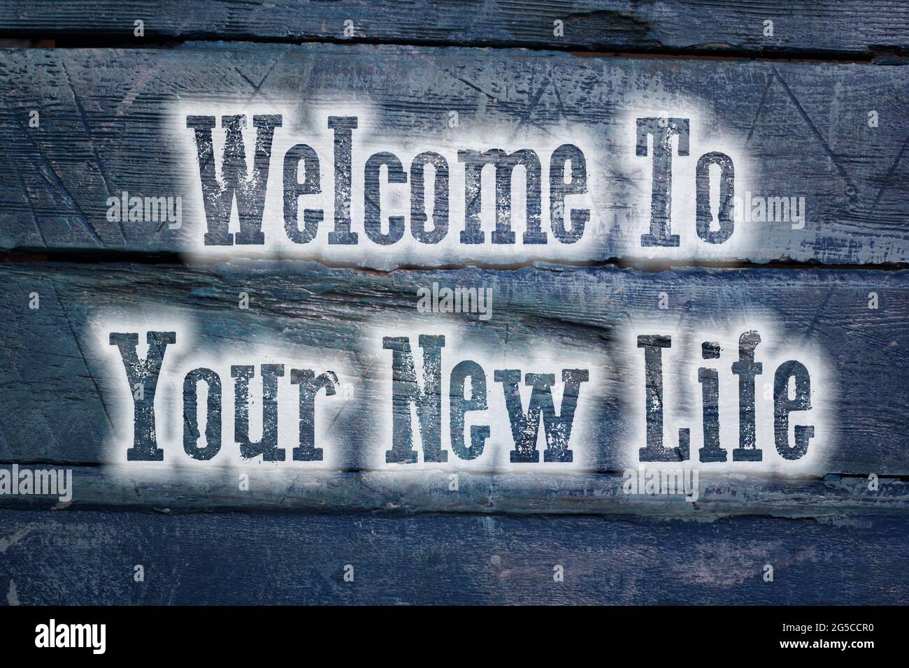 Welcome To Your New Life Concept text on background Stock Photo - Alamy