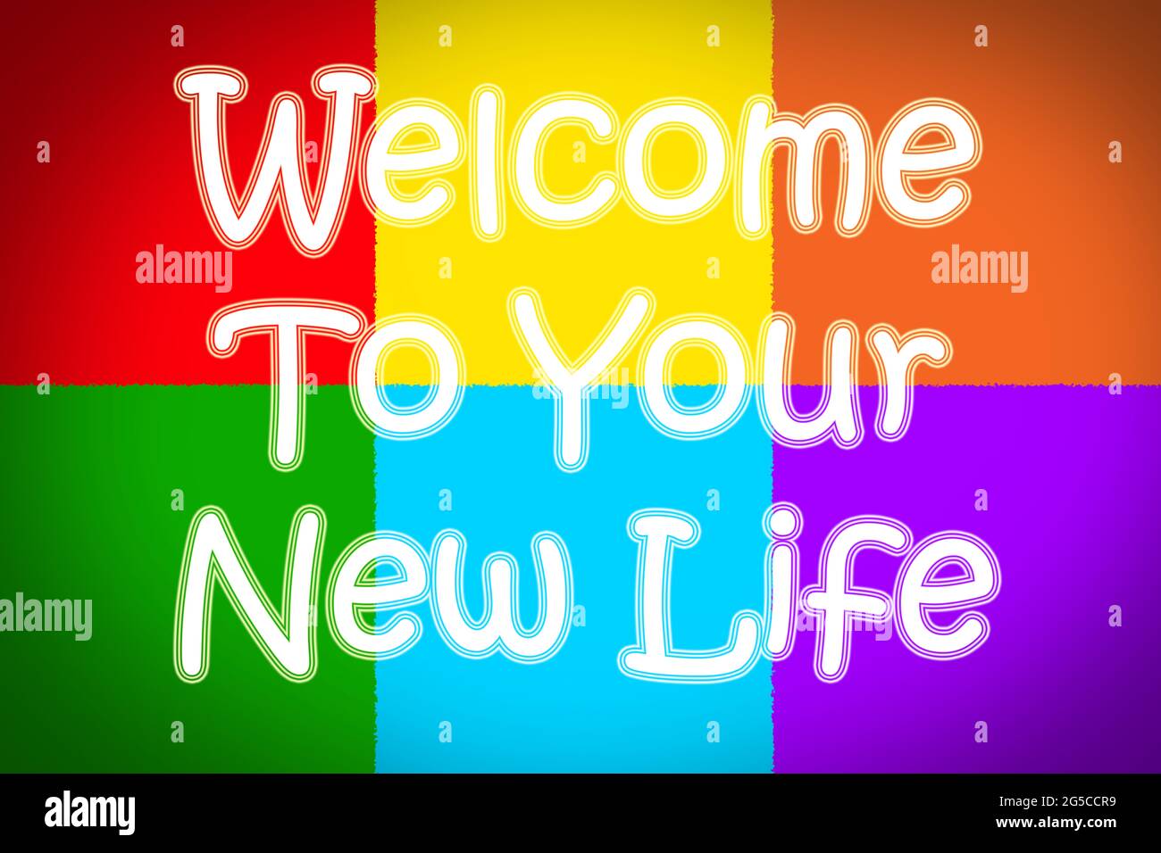 Welcome To Your New Life Concept text on background Stock Photo - Alamy