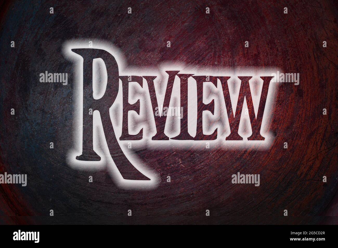 Review Concept text on background Stock Photo - Alamy