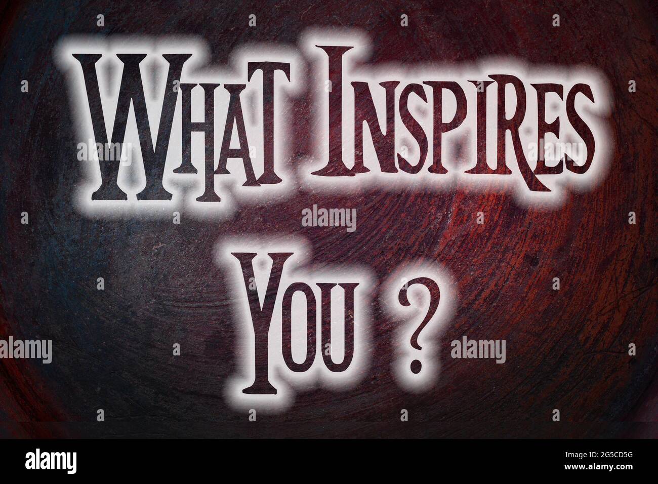 What Inspires You Concept text on background Stock Photo - Alamy