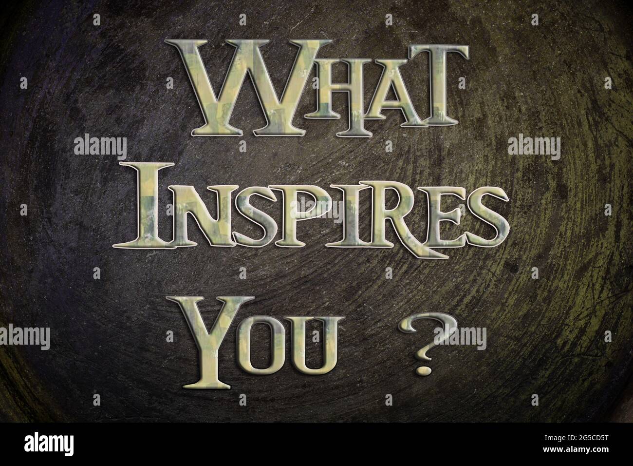 What Inspires You Concept text on background Stock Photo - Alamy