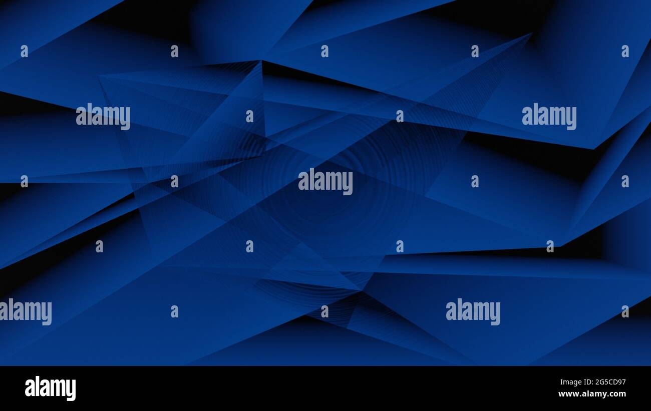 Illustration of abstract geometric patterns in vibrant blue color ...
