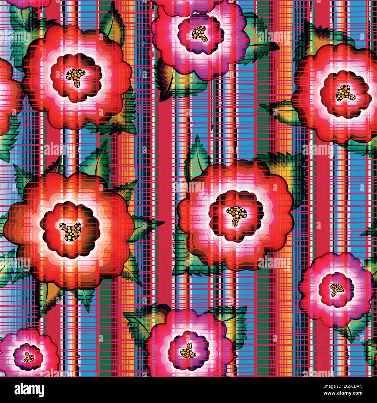 Mexican Floral Pattern Design
