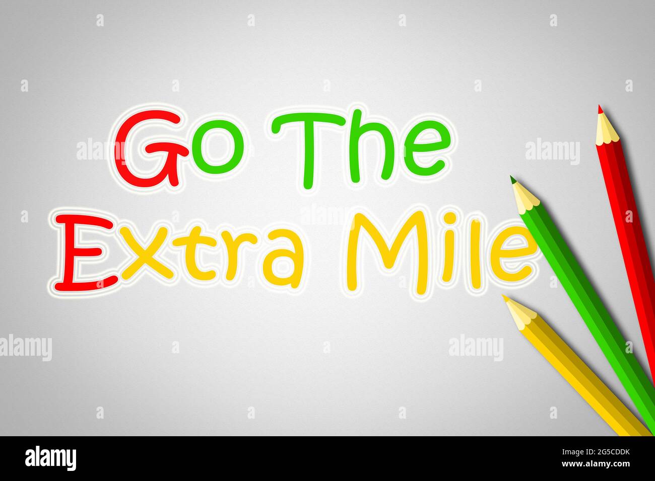 Go The Extra Mile Concept Stock Photo - Alamy