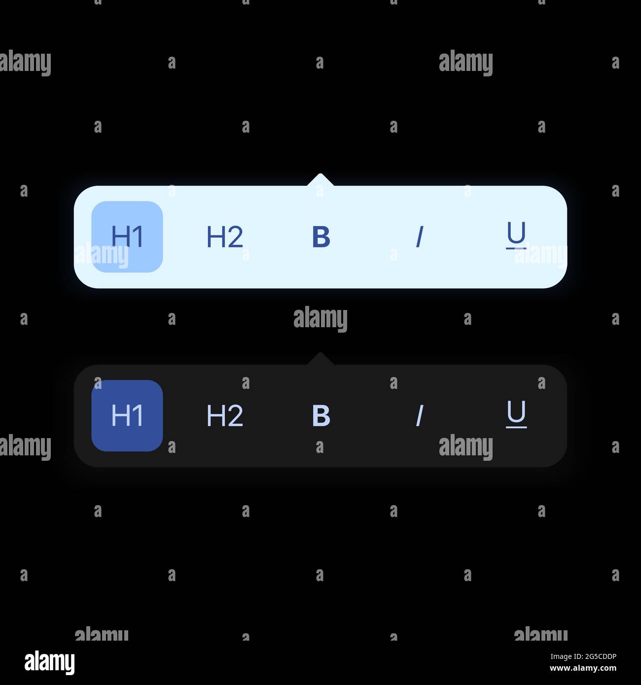 Character Menu Bubble. Select Font Type. Text editor mini icons Stock ...
