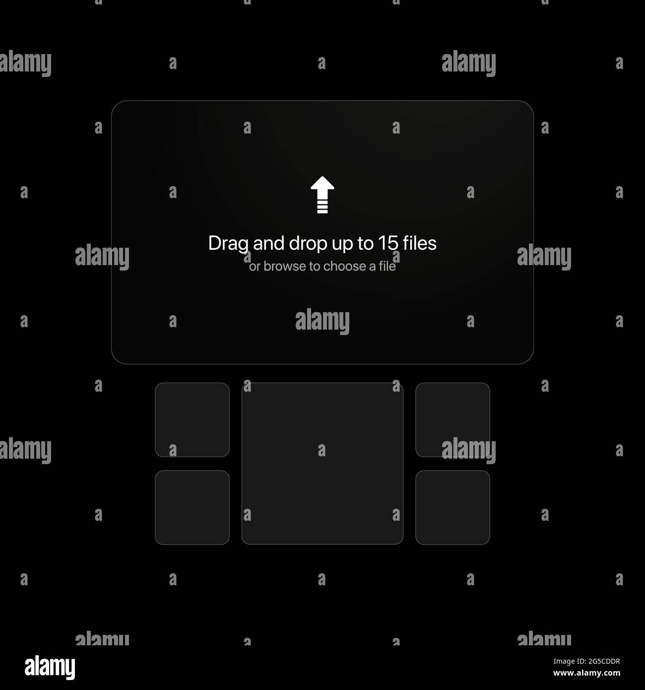 Drag and Drop Files Panel with Transparent Background. User Interface ...