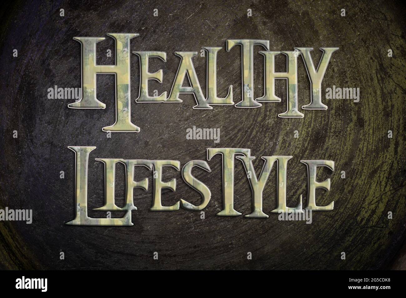 Healthy Lifestyle Concept text on background Stock Photo - Alamy