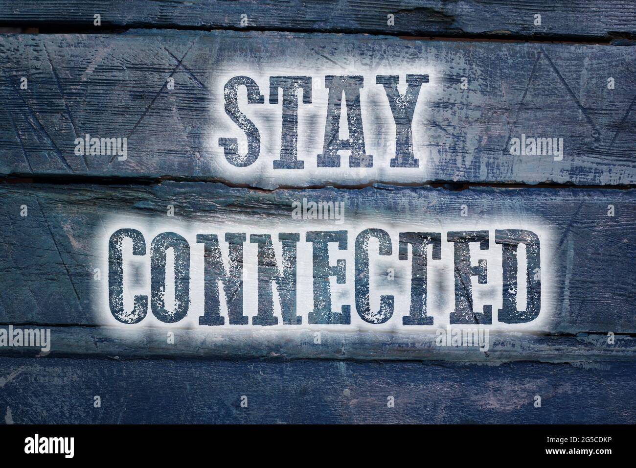 Stay Connected Concept text on background Stock Photo - Alamy
