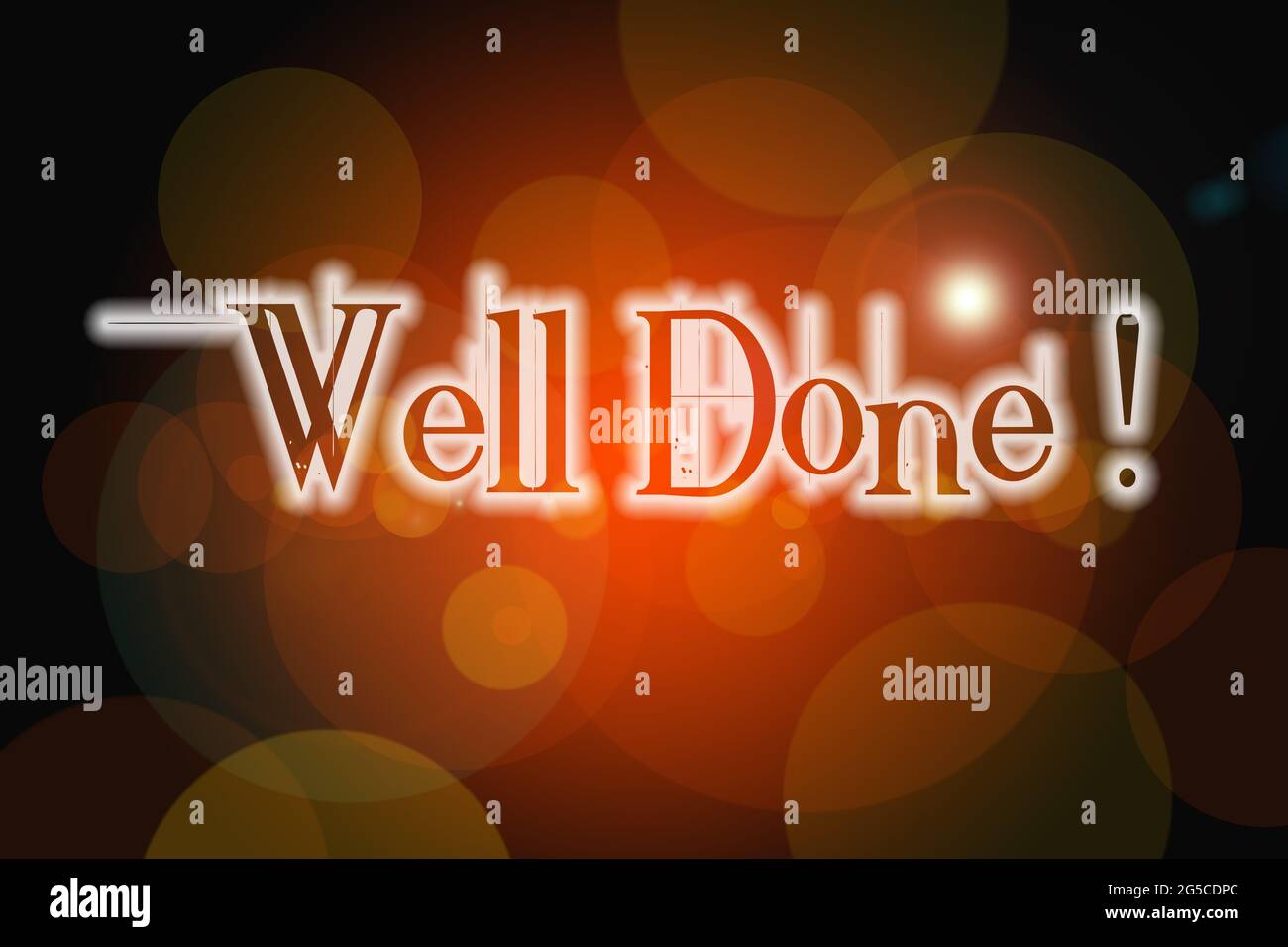 Well Done Concept text on background Stock Photo - Alamy