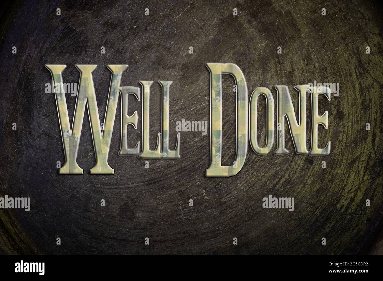 Well Done Concept text on background Stock Photo - Alamy