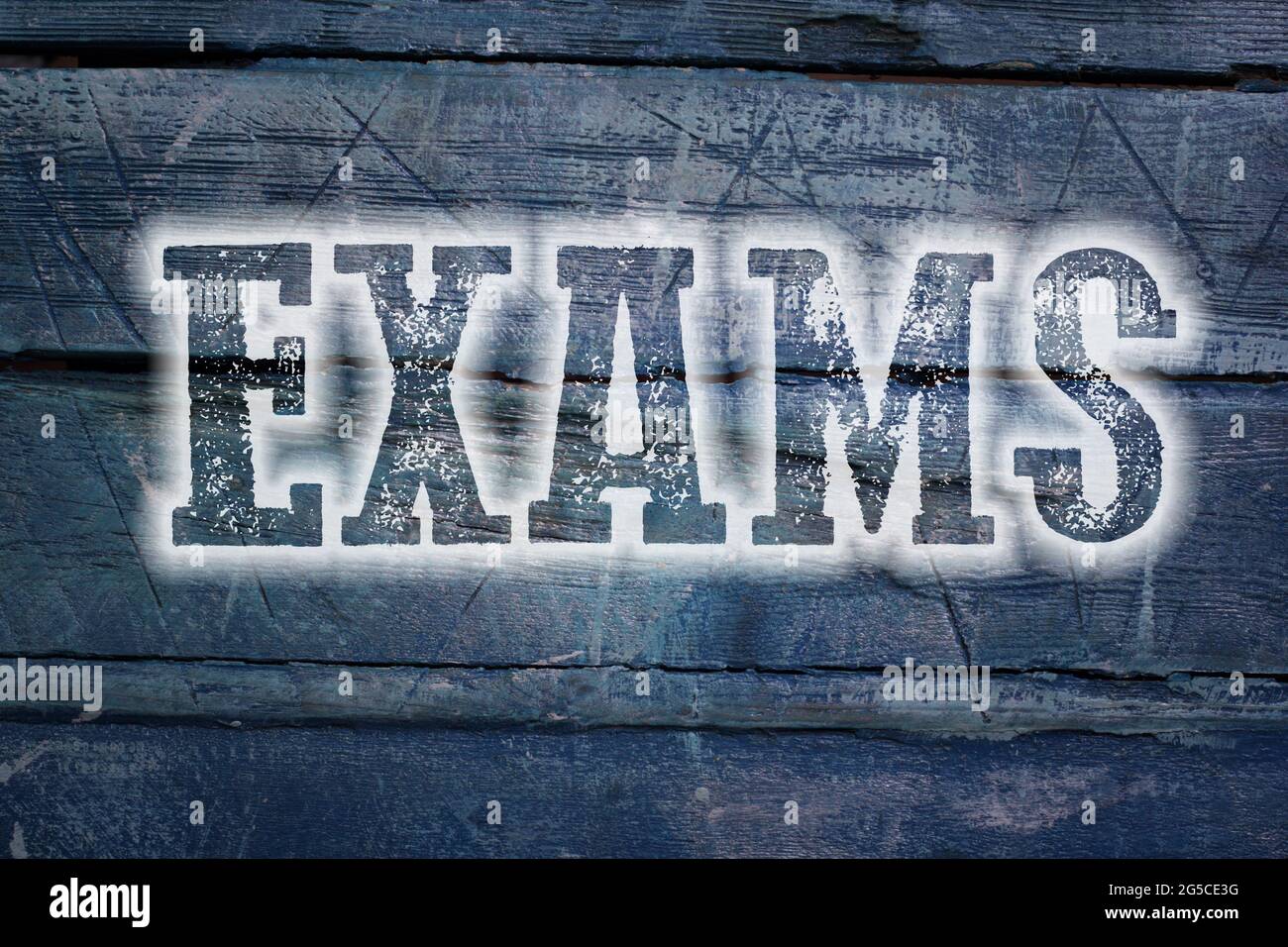Exams Concept text on background Stock Photo - Alamy