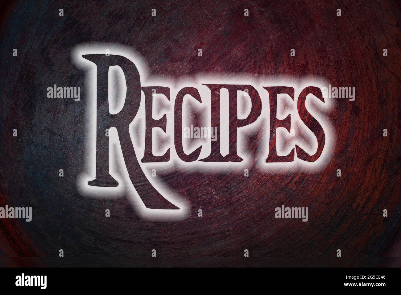 Recipes Concept text on background Stock Photo - Alamy