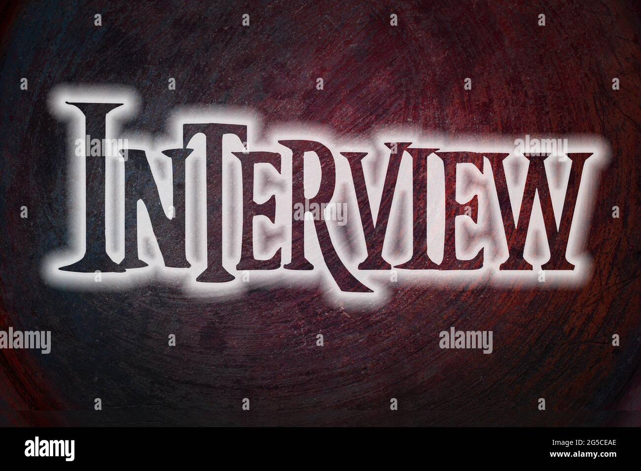 Interview Concept text on background Stock Photo - Alamy