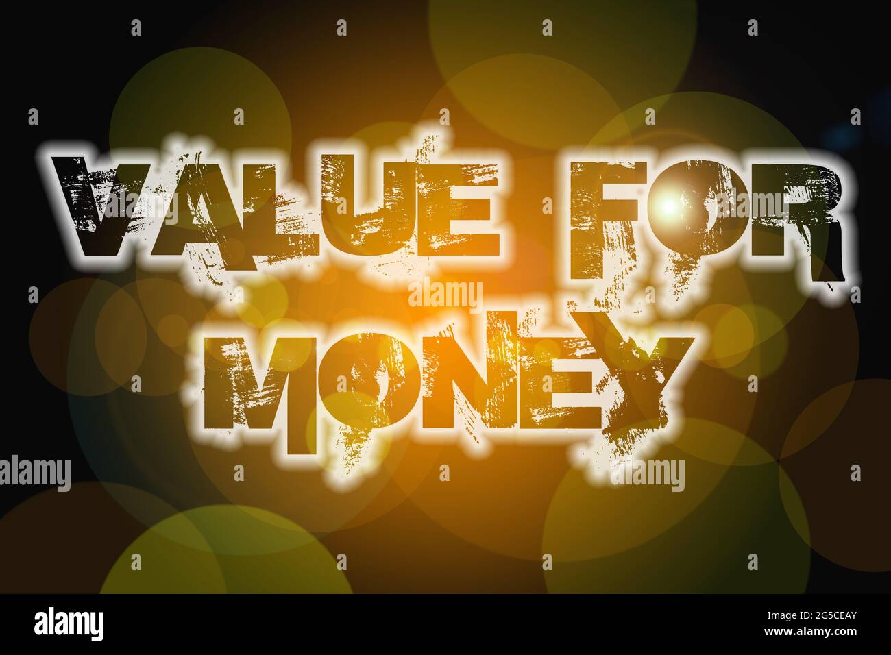Value For Money Concept text on background Stock Photo - Alamy