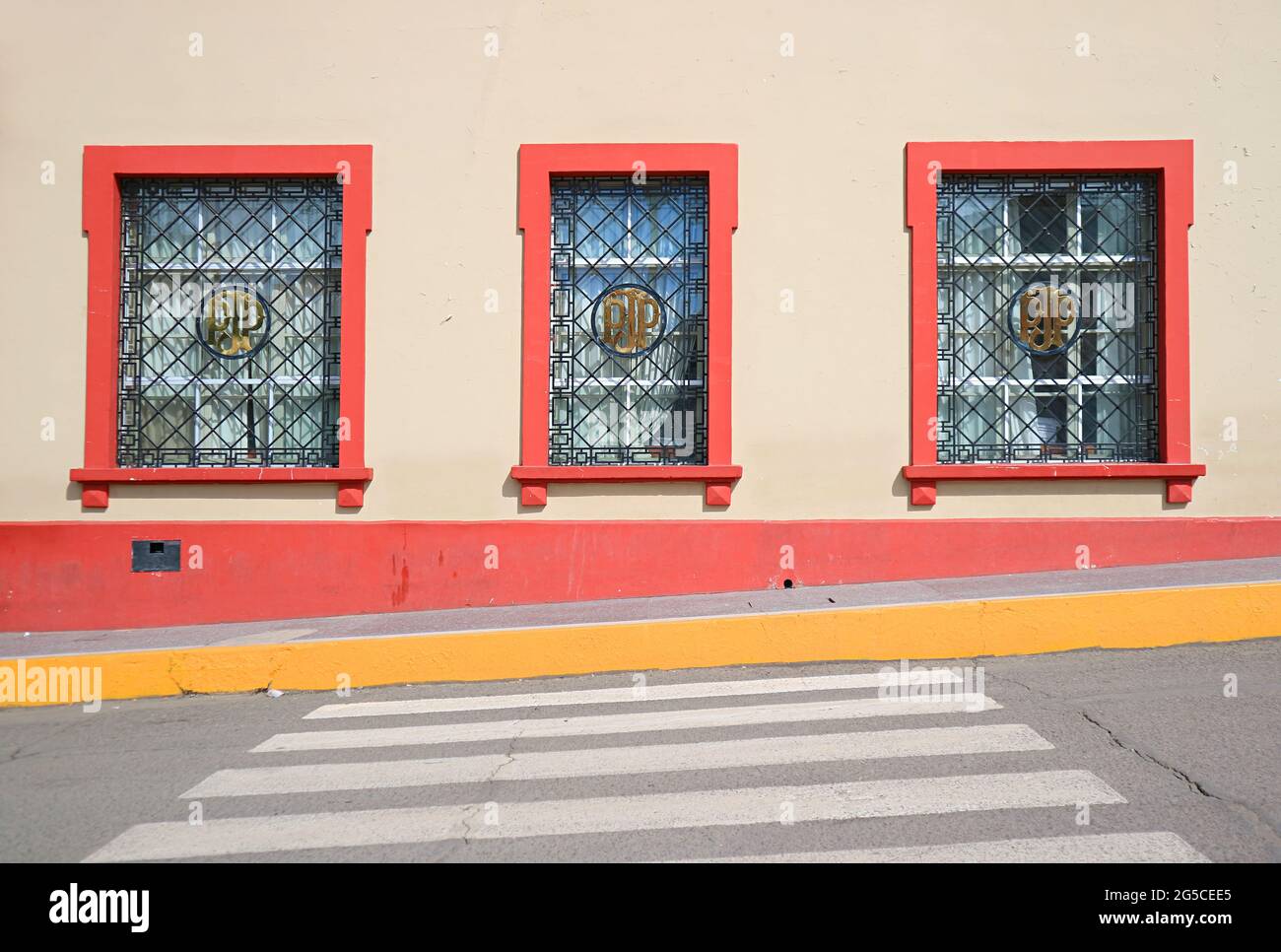 Impressive Facade of the Building in the City of Puno, Peru, South ...
