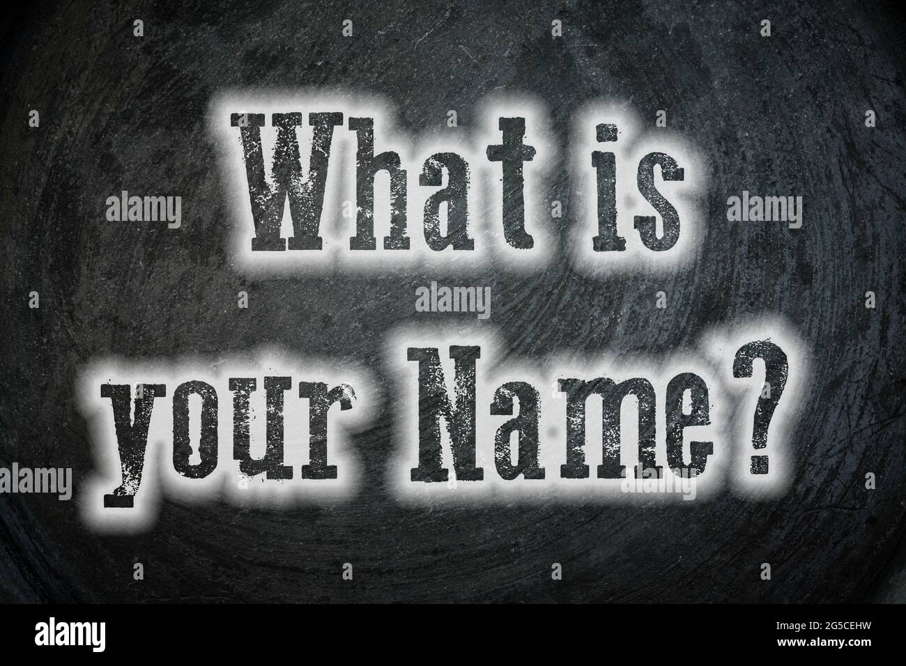 Whats your name Stock Photo - Alamy