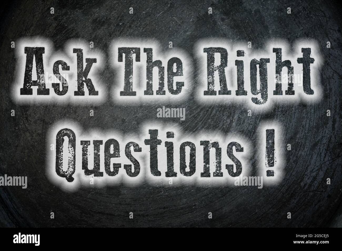 Ask The Right Questions Concept Stock Photo - Alamy
