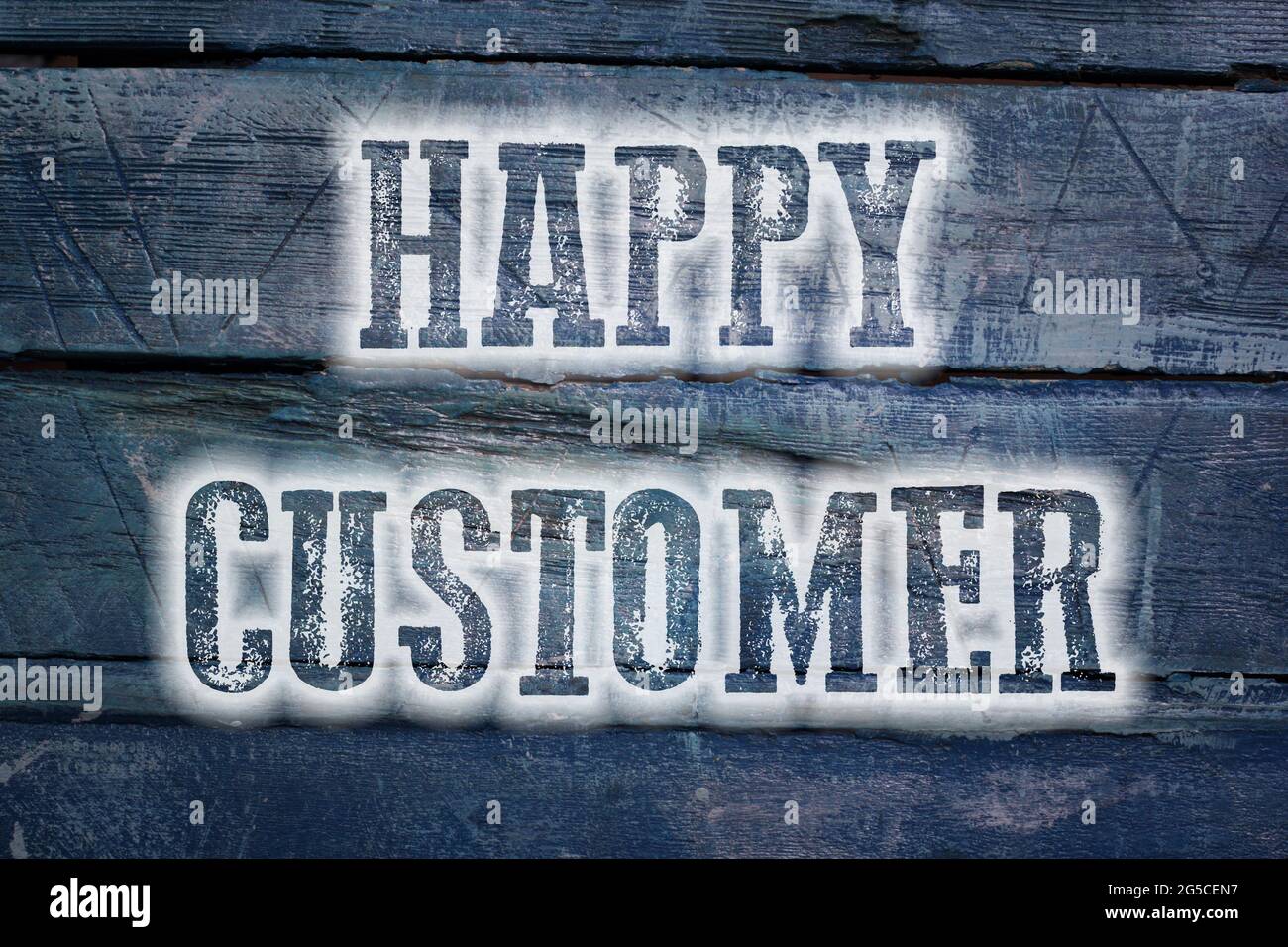 Happy Customer Concept text on background idea Stock Photo - Alamy