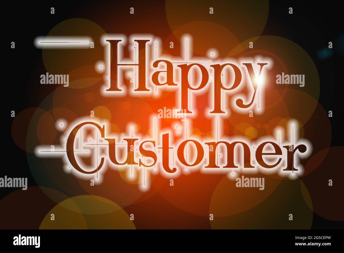 Happy Customer Concept text on background idea Stock Photo - Alamy