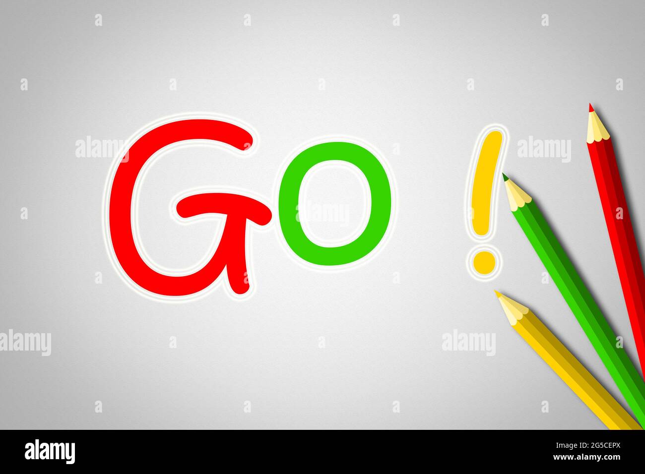 Go Concept text on background idea Stock Photo - Alamy