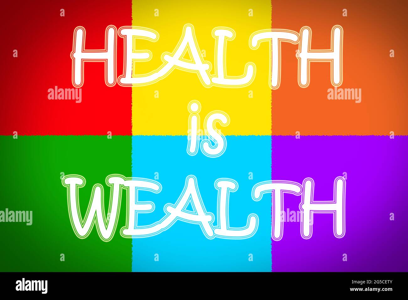 Health Is Wealth Concept text on background idea Stock Photo - Alamy