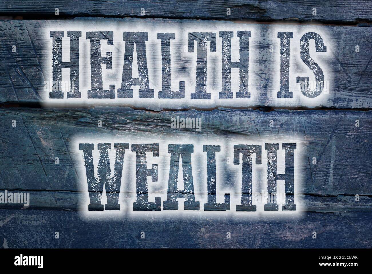 Health Is Wealth Concept text on background idea Stock Photo - Alamy