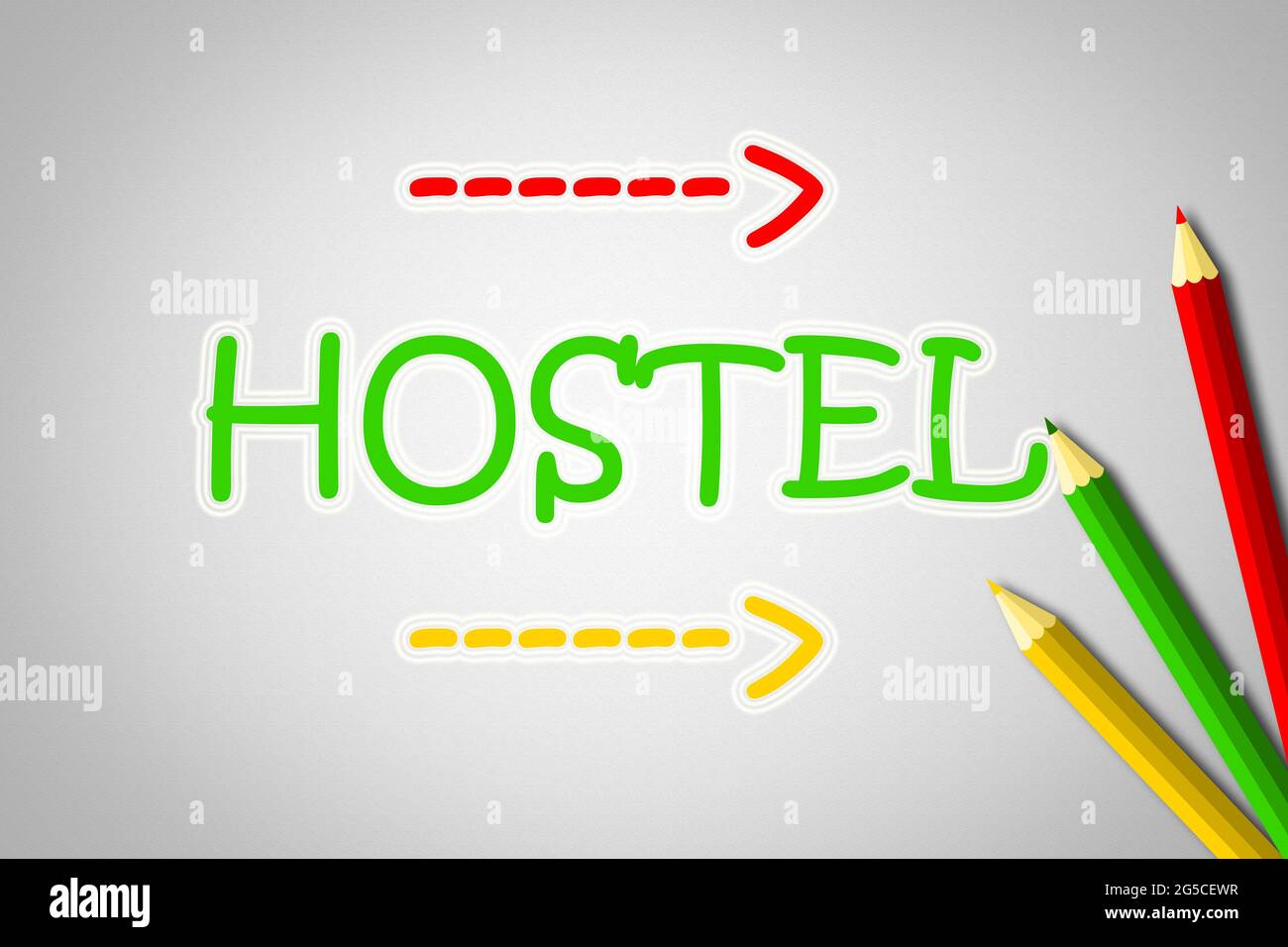 Hostel Concept text on background idea Stock Photo - Alamy
