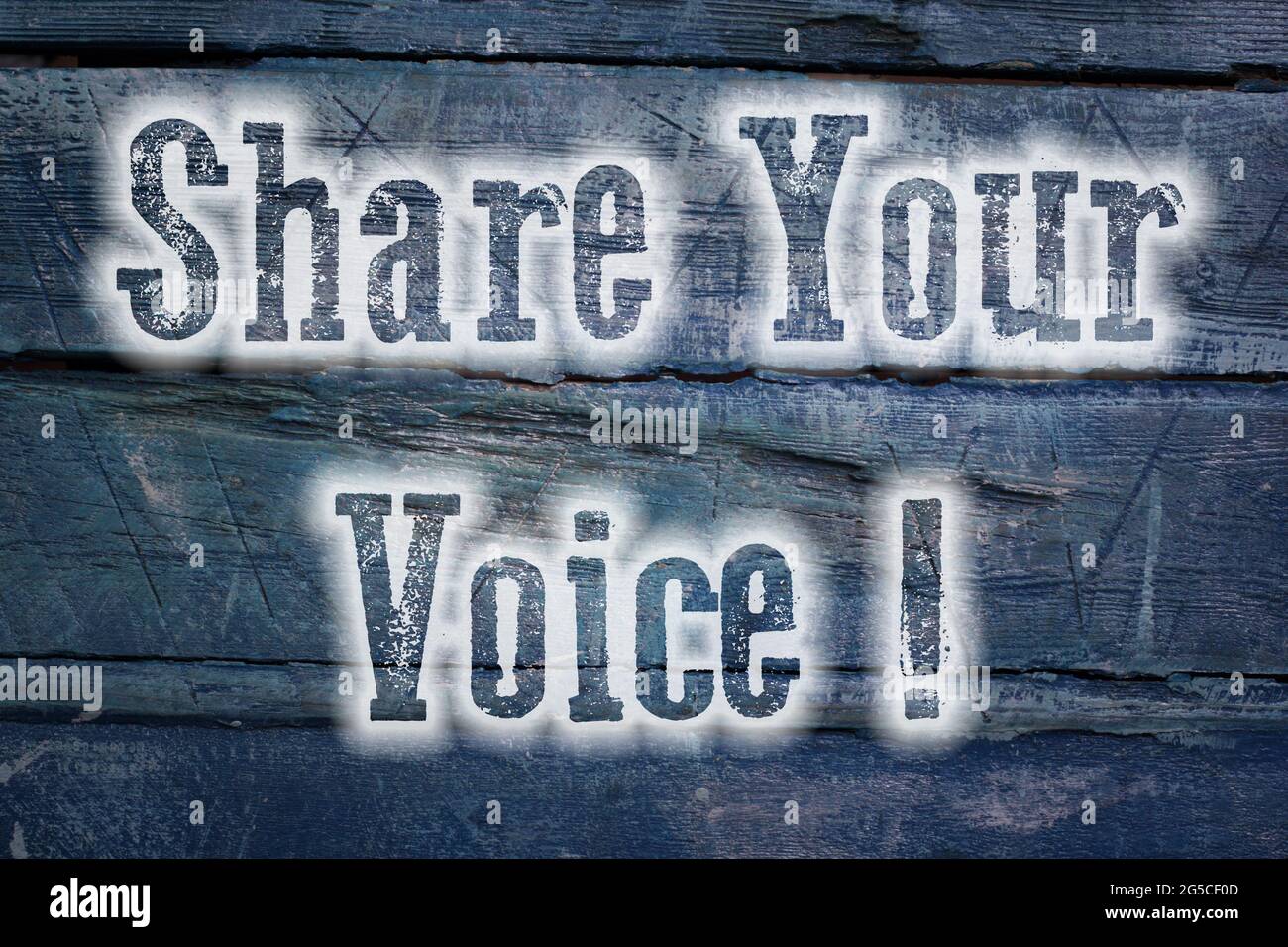 Share Your Voice Concept text on background Stock Photo - Alamy