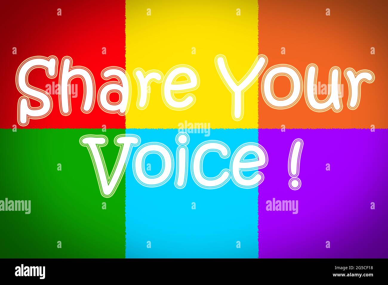 Share Your Voice Concept text on background Stock Photo - Alamy