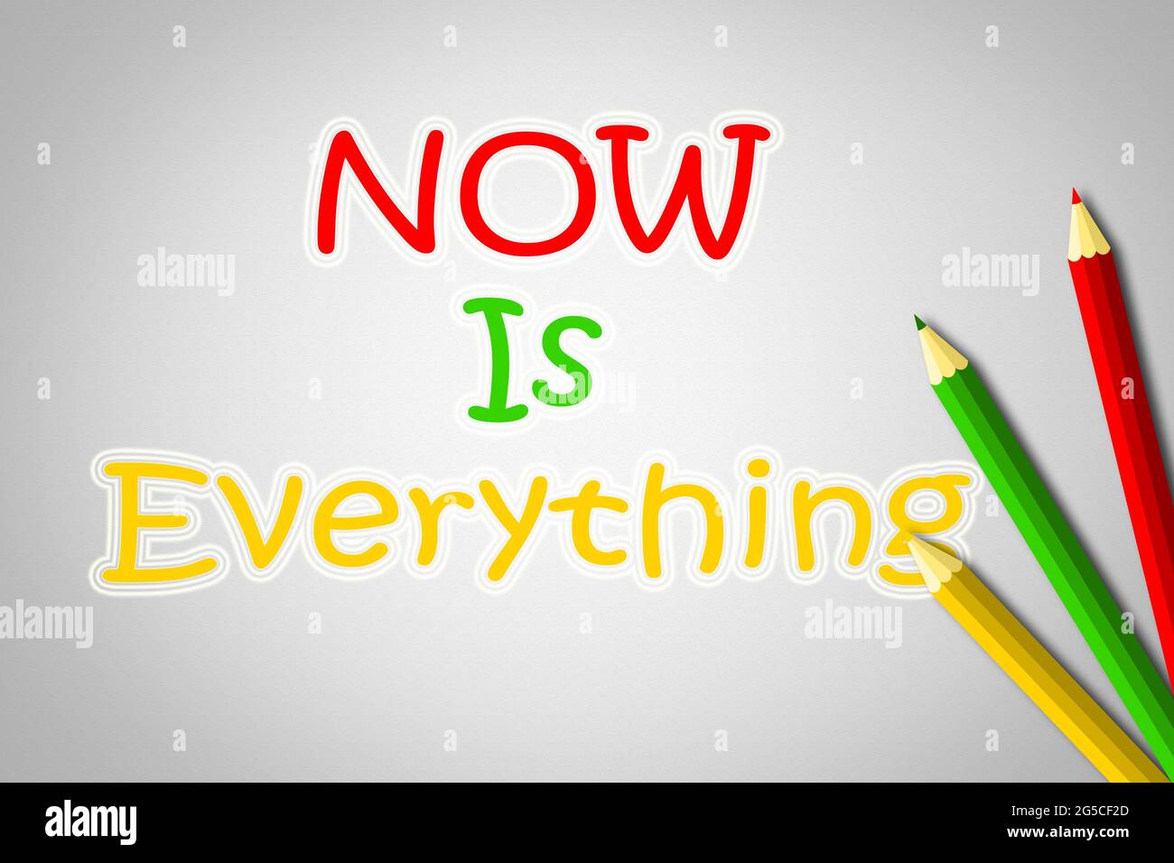 Now Is Everything Concept text on background Stock Photo - Alamy