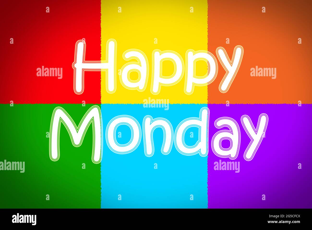Happy Monday Concept text on background Stock Photo - Alamy