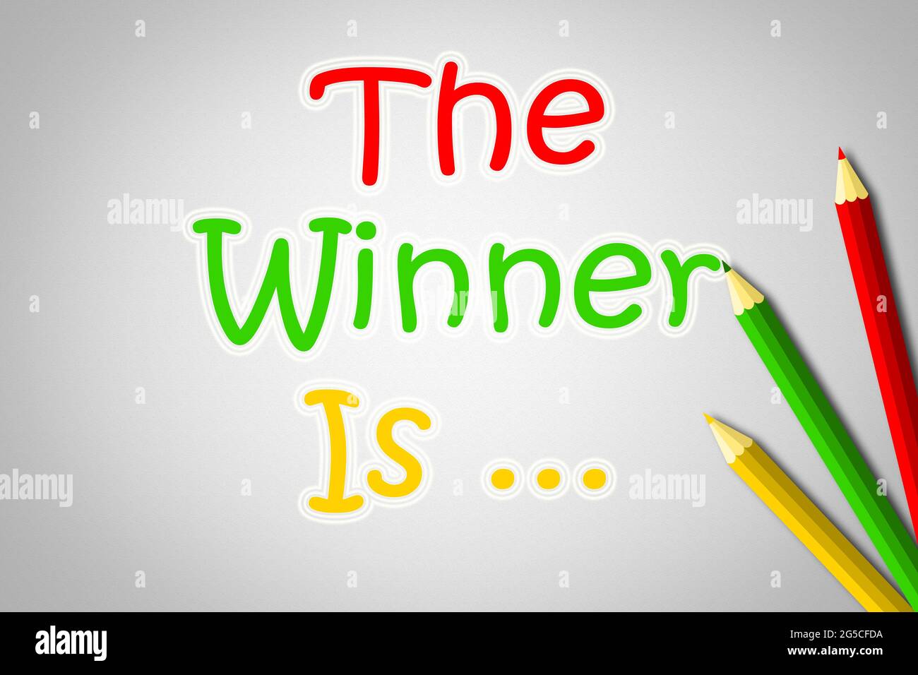 The Winner Is Concept text on background Stock Photo - Alamy