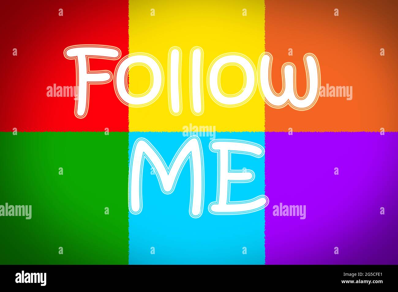 Follow Me Concept text on background Stock Photo - Alamy