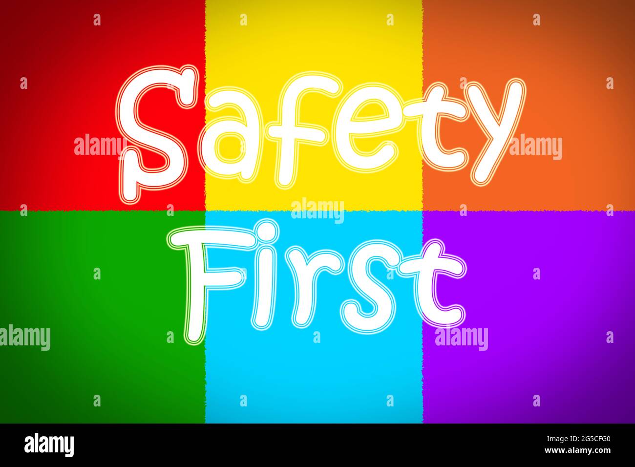 Safety First Concept text on background Stock Photo - Alamy