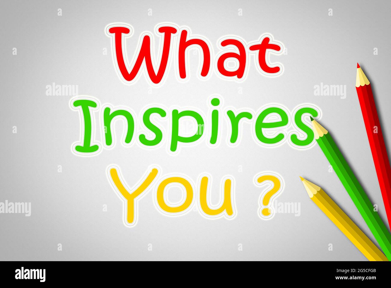 What Inspires You Concept text on background Stock Photo - Alamy