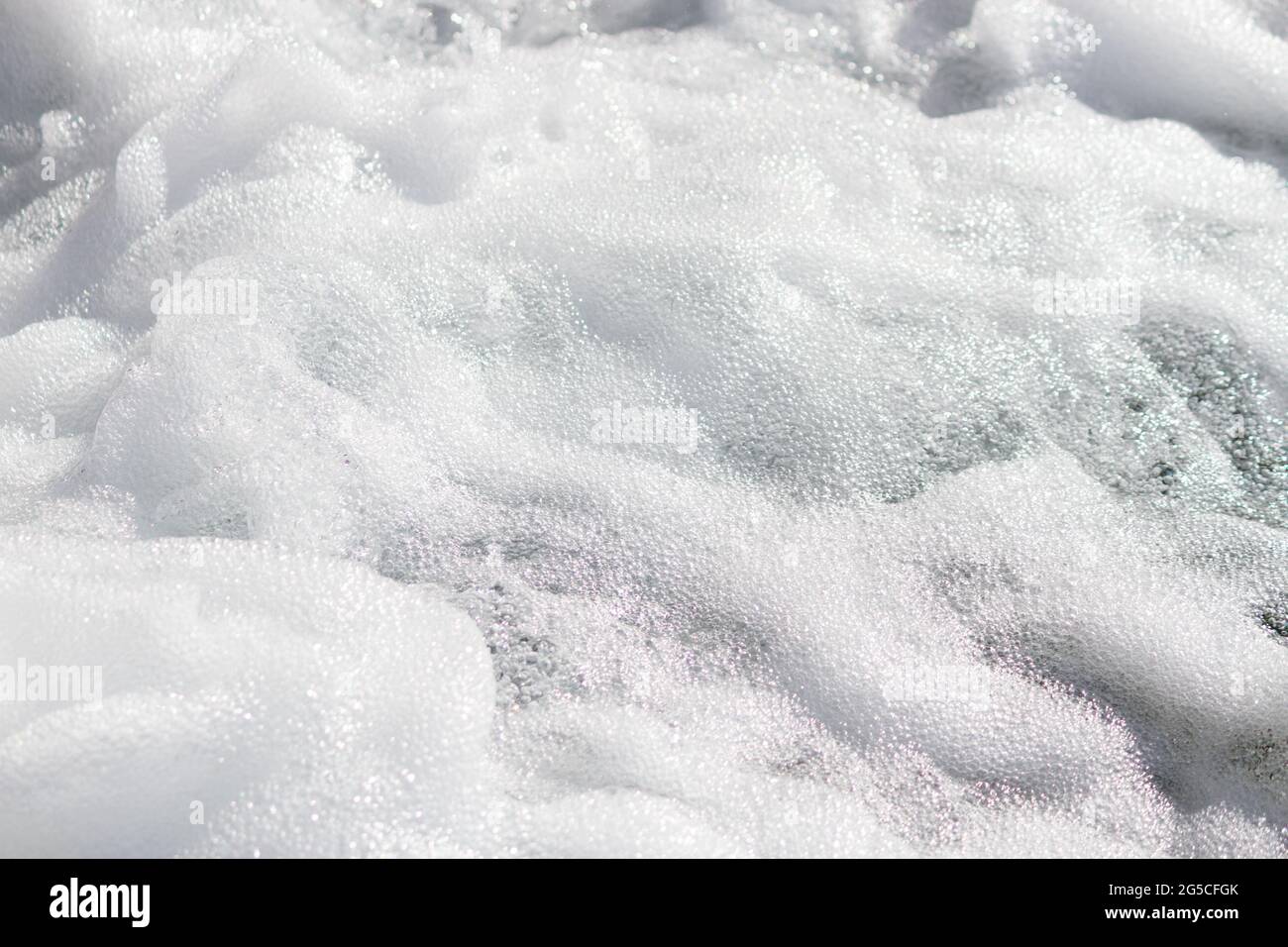 View on a waterfall. Close up of the foam Stock Photo - Alamy