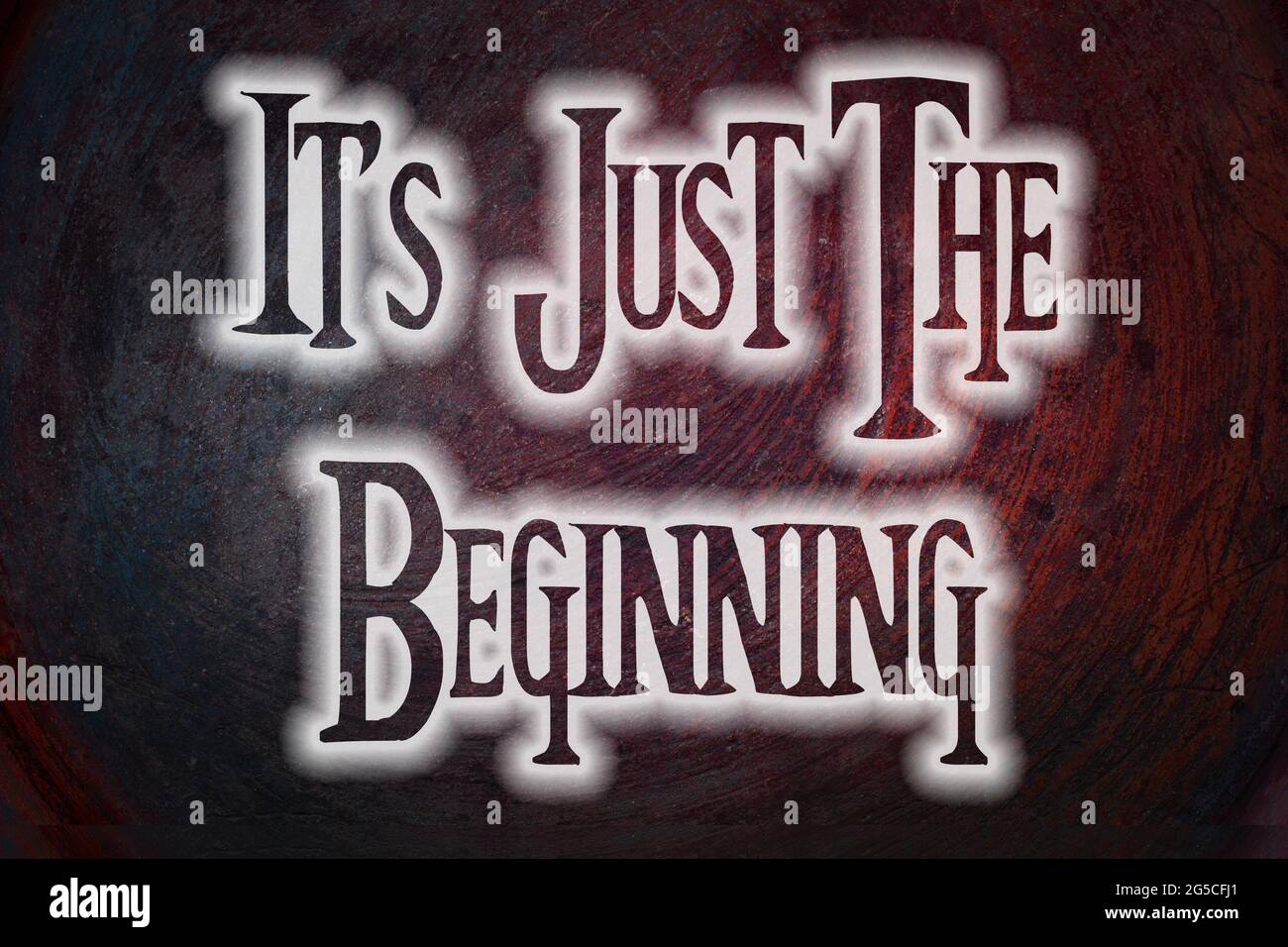 It's Just The Beginning Concept text on background Stock Photo - Alamy
